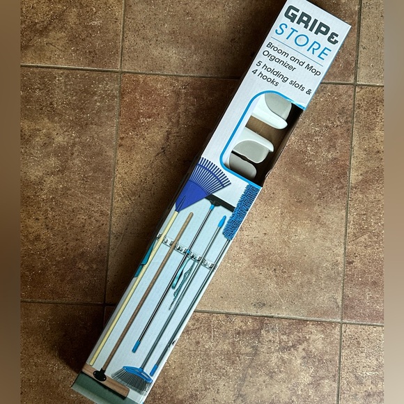Storage & Organization | Grip Store Mop Broom Storage Wall Rack Holder ...